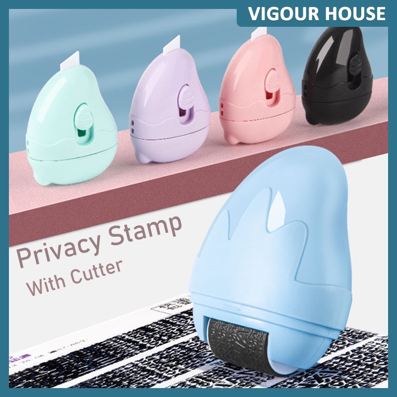 2 in 1 Portable Privacy Protection Stamp Roller Security Cover Identity ...