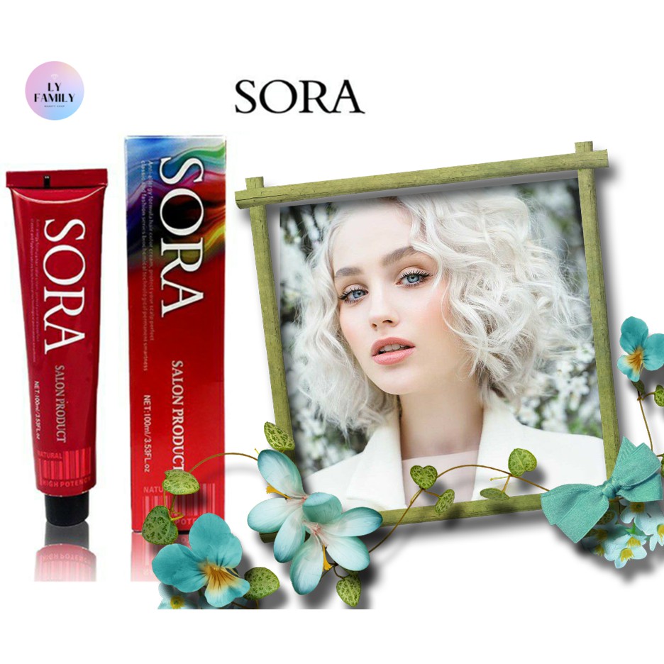 White Hair Color Dye 0/00 Sora Hair Color Dye Snow White | Shopee ...