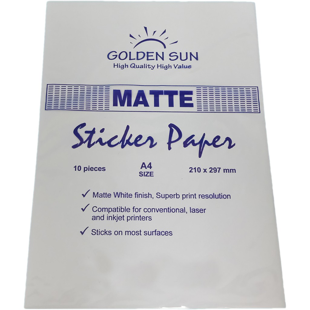 (1 pack of 10pcs) STICKER paper A4 | Shopee Philippines