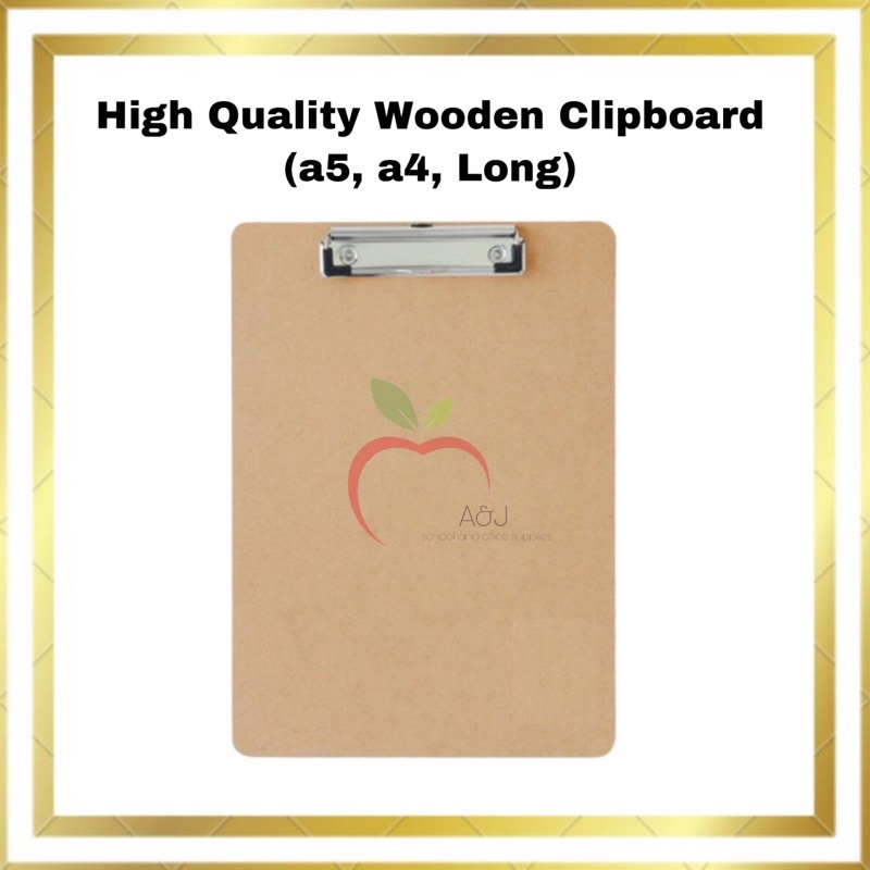 A4/Long/A5 High Quality Wooden Clipboard | Shopee Philippines