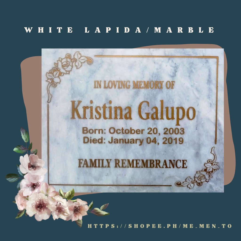 Lapida 4 Ordinary Marble White/ Tombstone/ Memorial Stone | Shopee ...