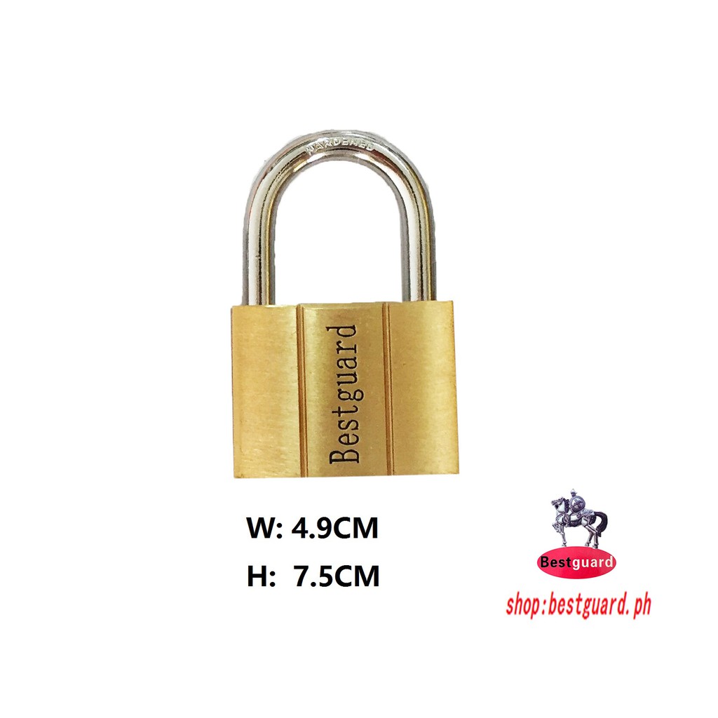 Bestguard A295 Brass Padlock 50MM A295 | Shopee Philippines