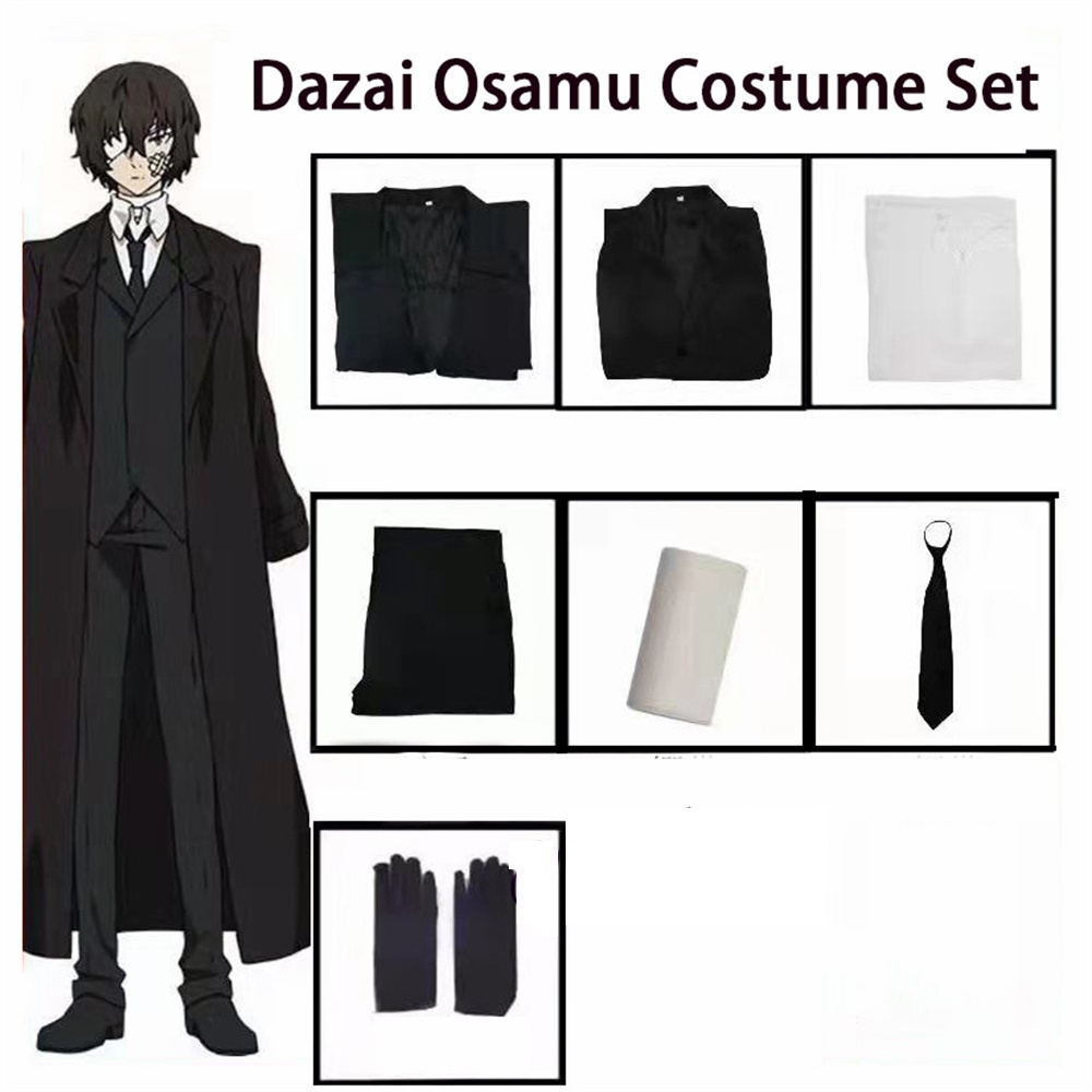 Anime Bungo Stray Dogs Osamu Dazai Cosplay Suit Armed Detective Agency ...