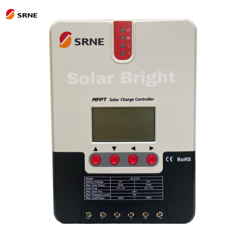 SRNE 40A (12/24V) MPPT Solar Charge Controller | Shopee Philippines