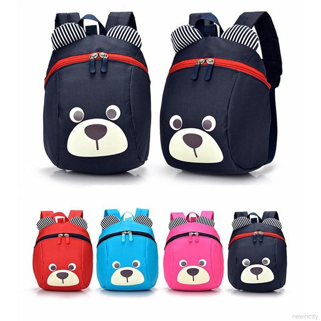 Baby Boys Girls Schoolbag Kids Bear Anti-lost Backpack Bag | Shopee ...