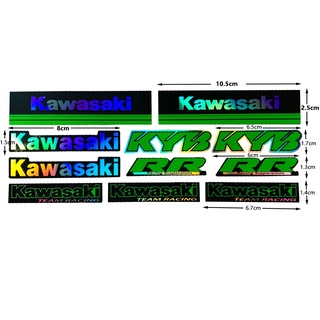 Kawasaki Motorcycle Stickers Waterproof Helmet Sides Decals [On Stock ...