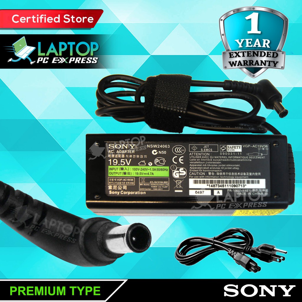 Sony Laptop Charger 19.5V 4.7A ADP-90TH PCG-71213M | Shopee Philippines