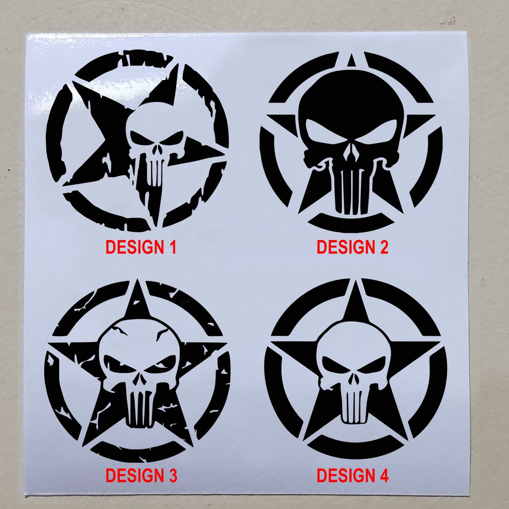 Skull Punisher Star, vinyl cutout | Shopee Philippines