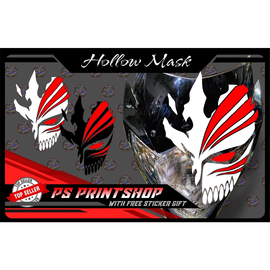 Ichigo Hollow Mask Car and Motorcycle Cut-out Sticker Decals Durable ...