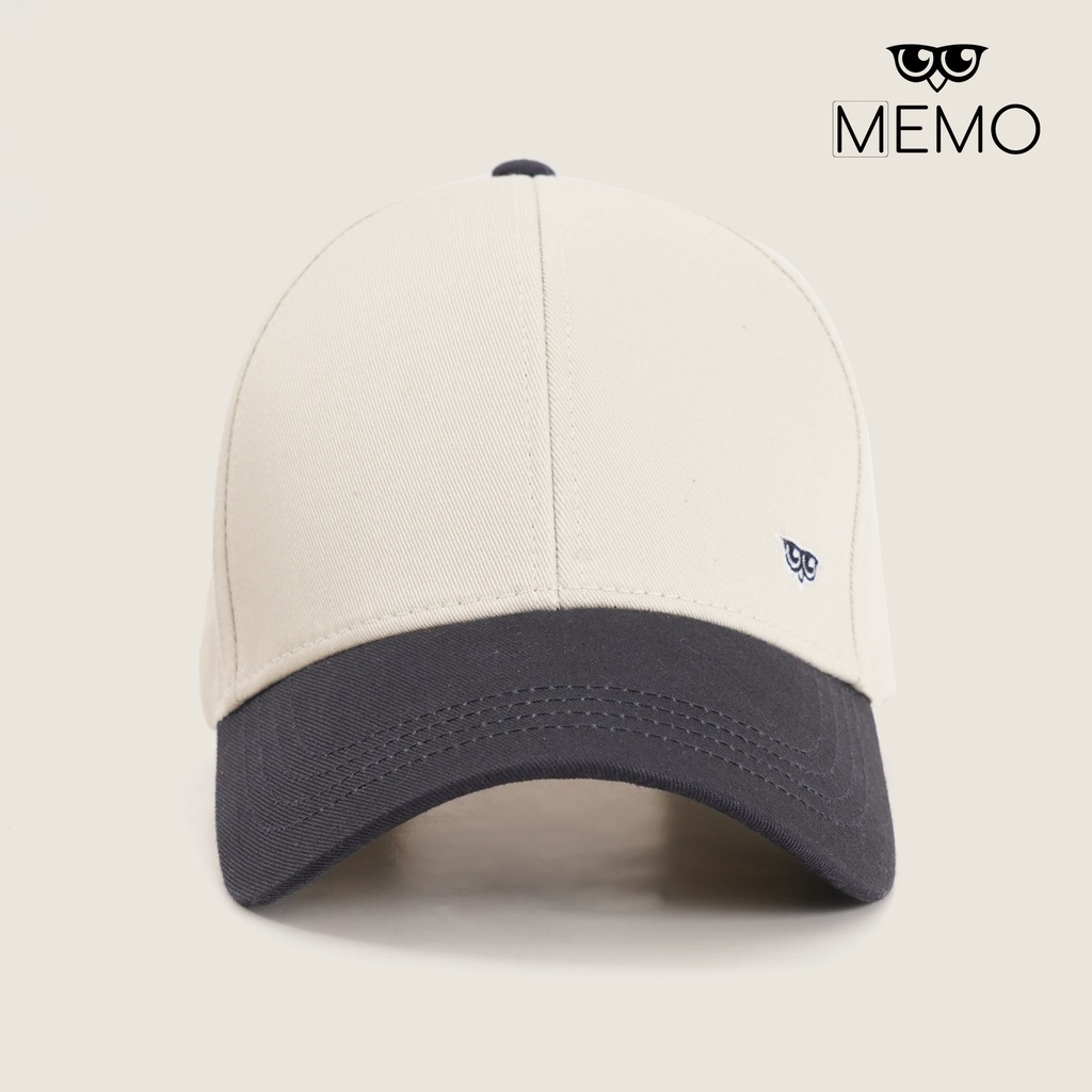 Memo Color Blocked Baseball Cap With Owl Embroidery For Men (Cream ...