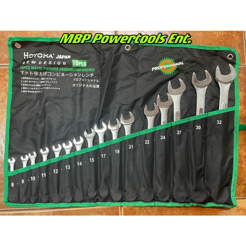 Hoyoma 16pcs Matted Finished Combination Wrench Set 8-32mm. | Shopee ...
