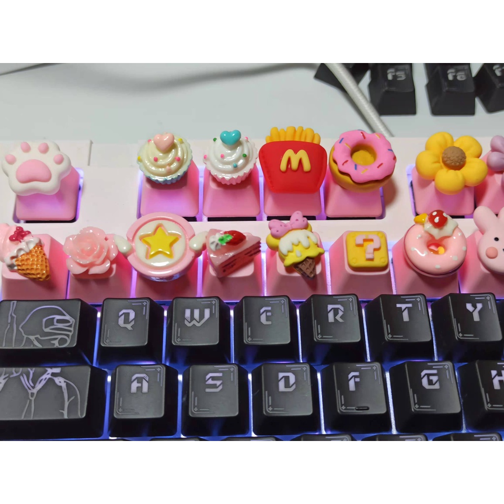 Artisan Keycap ABS PBT Pink Kawaii Cute For Mechanical Keyboard Keycaps ...