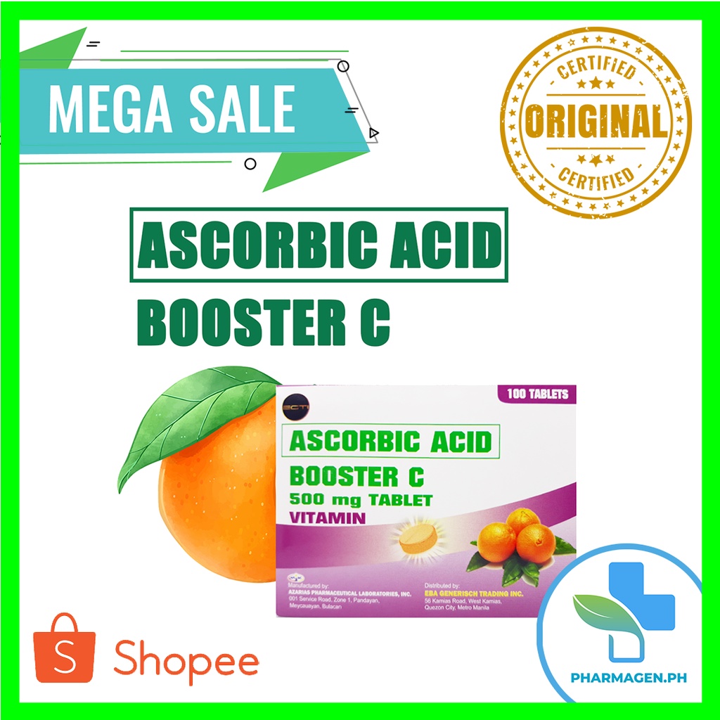 Ascorbic Acid ( booster c) 500 mgtabs 100 tablets per box / xtracee ...