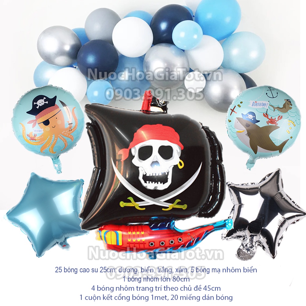 Pirate Captain Theme Birthday Party Decoration Bubble Set For Girls And ...