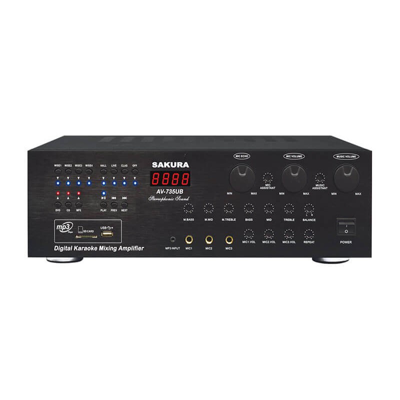 Sakura AV-735UB Digital Karaoke Mixing Amplifier ( 700 Watts x 2 ) | Shopee Philippines