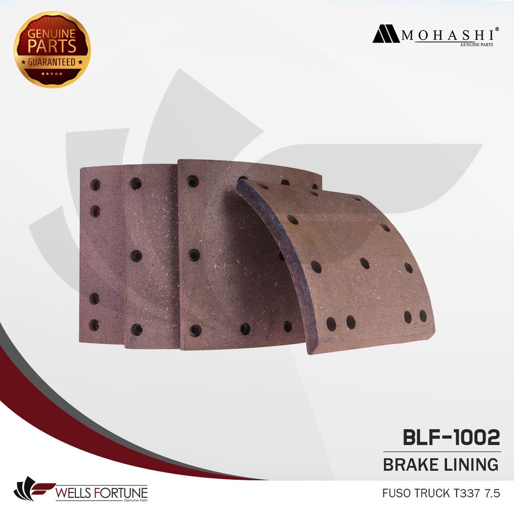 FUSO TRUCK T337 MOHASHI BRAKE LINING (8PCS/1SET) | Shopee Philippines