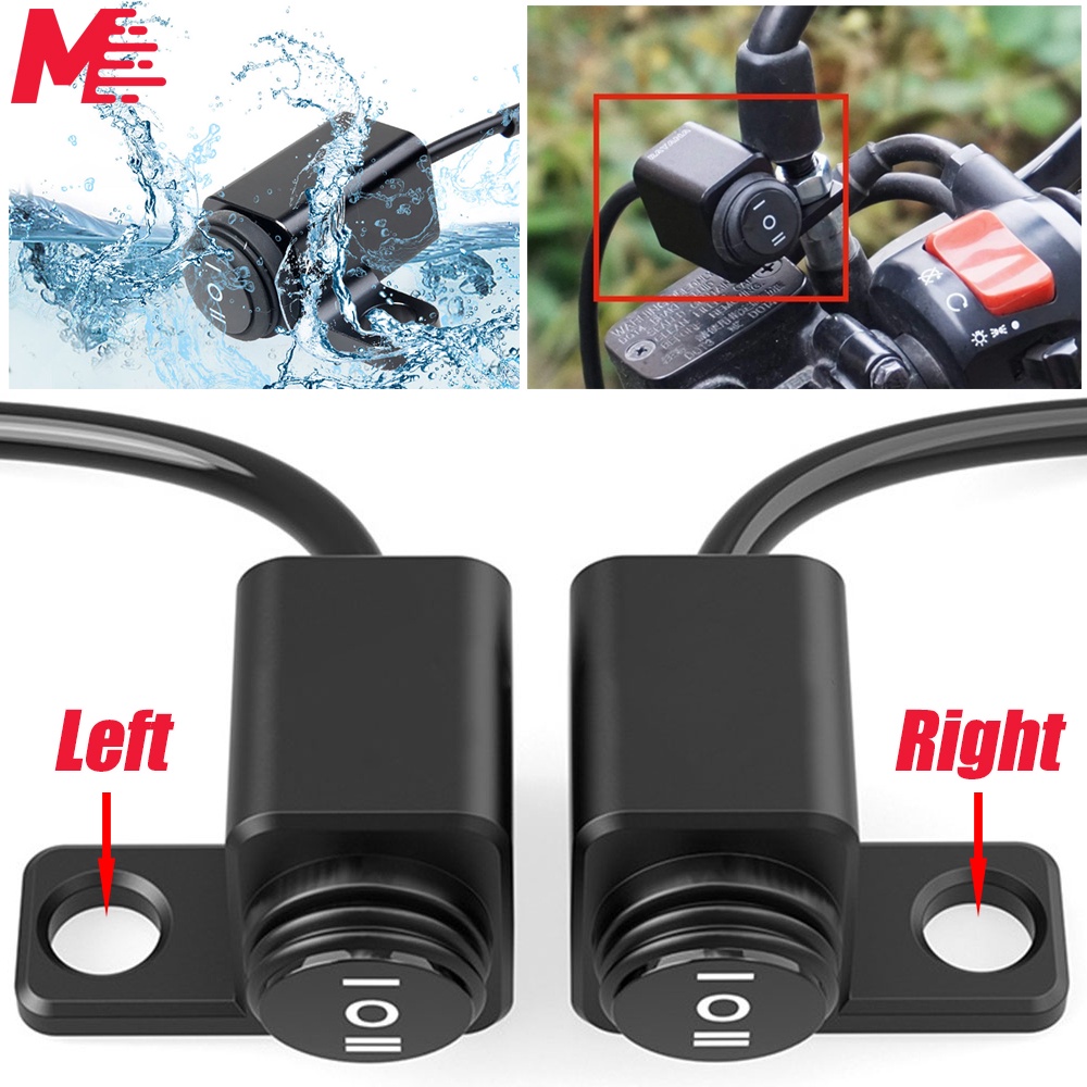 MileRush Universal 12V Motorcycle ATV 10mm Mirror Mount Switches ...