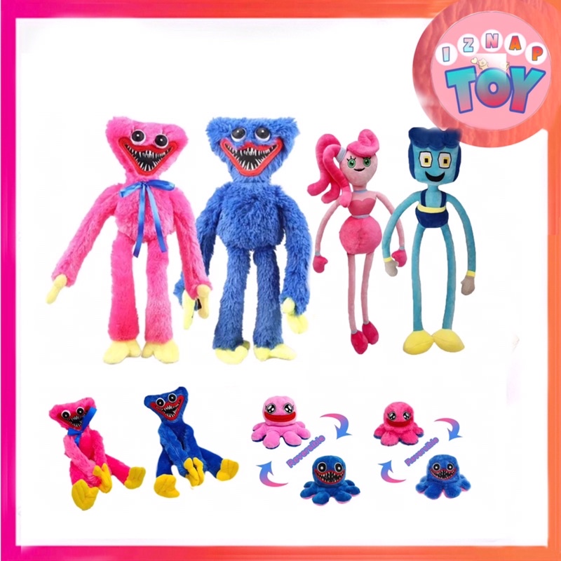 Stuffed toy poppy playtime huggy wuggy 40cm and 80cm doll | Shopee ...