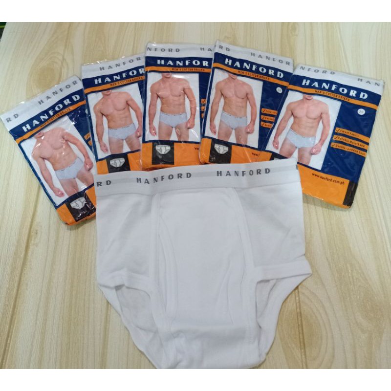 Hanford brief (3 PCS.) white for men adult size:24,26,28,30,32,34,36,38 ...