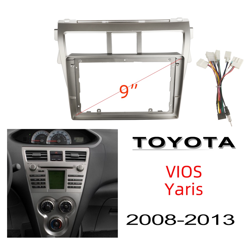 EOENKK car stereo panel dash board fit for TOYOTA Vios Yaris 2008-2013 ...