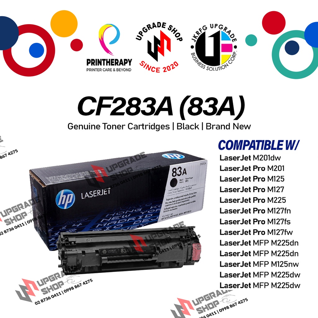 83A Black Original LaserJet Toner Cartridge, CF283A 283A 83A 83 ...