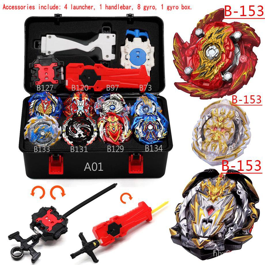 Tops Set Launchers B153 Beyblade Arena Metal Fight Bey Blade Metal ...