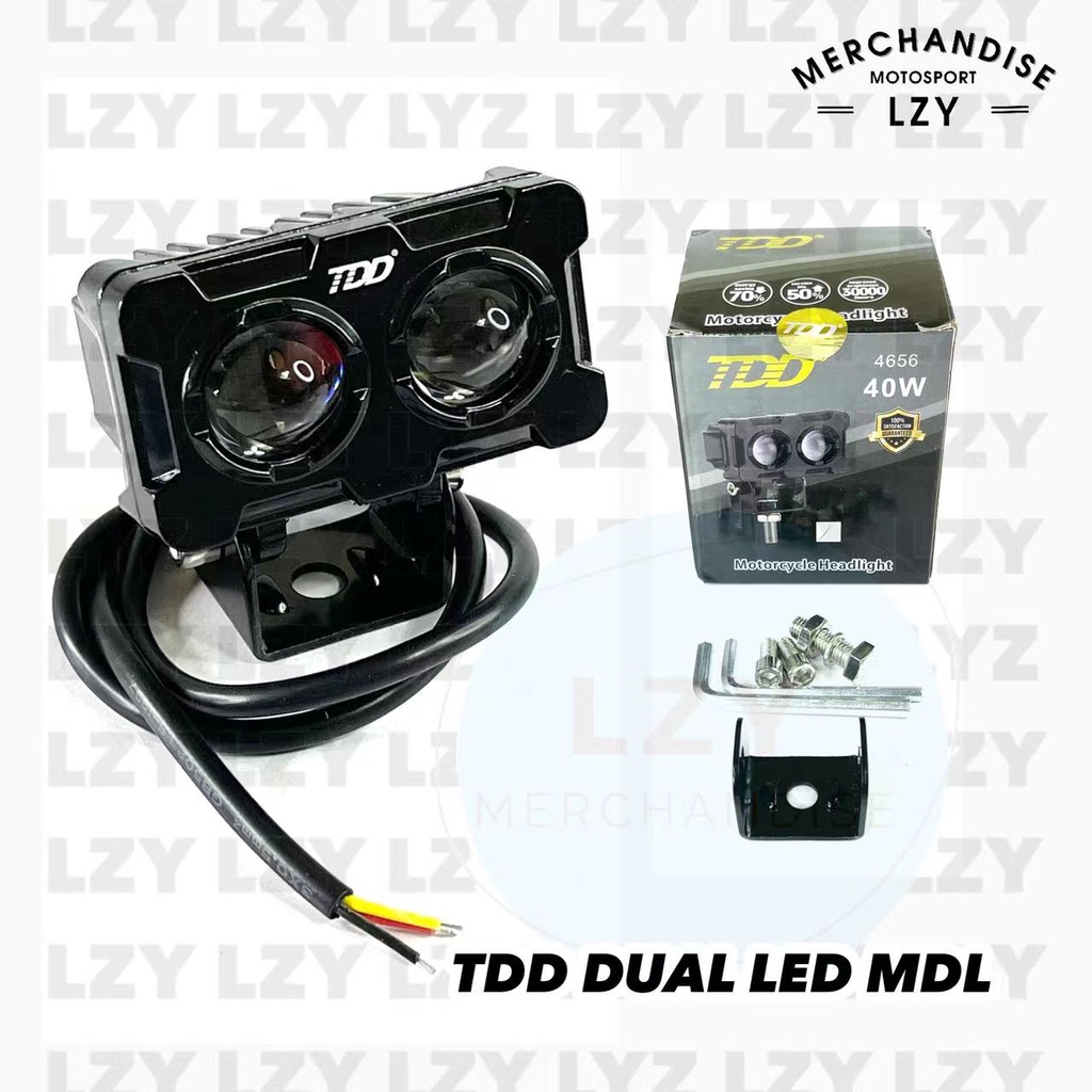 TDD 40W Double LED Mini Driving Light for Motorcycle Headlight Fog Lamp ...