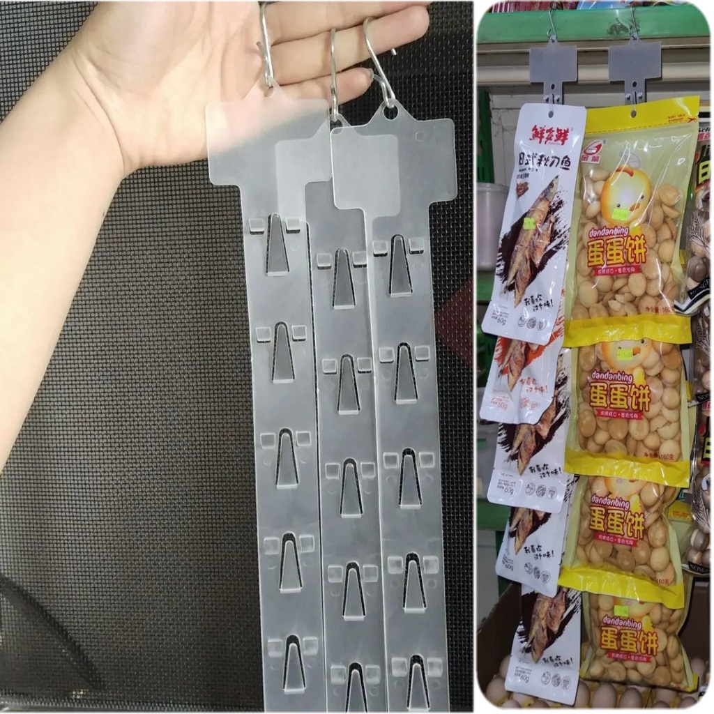 4/10 Pcs Supermarket snack Plastic hanging strips / Store Hang Snacks ...