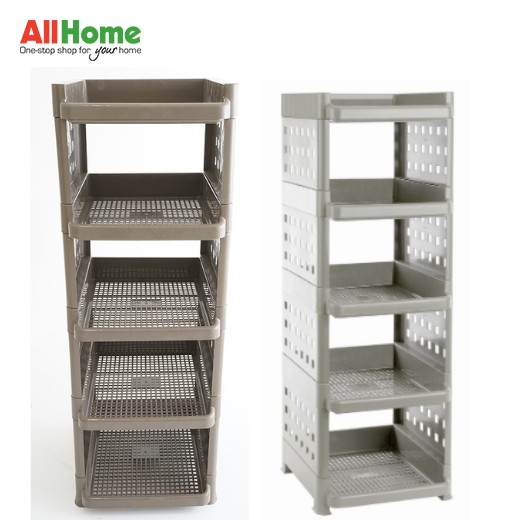 MEGABOX Slim Utility Rack 5 Layer (Brown, Light Gray) | Shopee Philippines