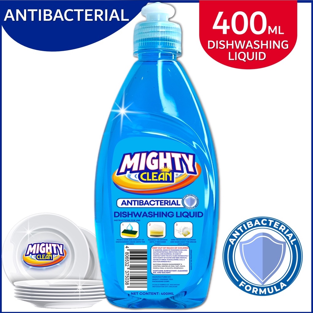 Mighty Clean Dishwashing Liquid Blue Antibacterial - 400ml DWL blue ...