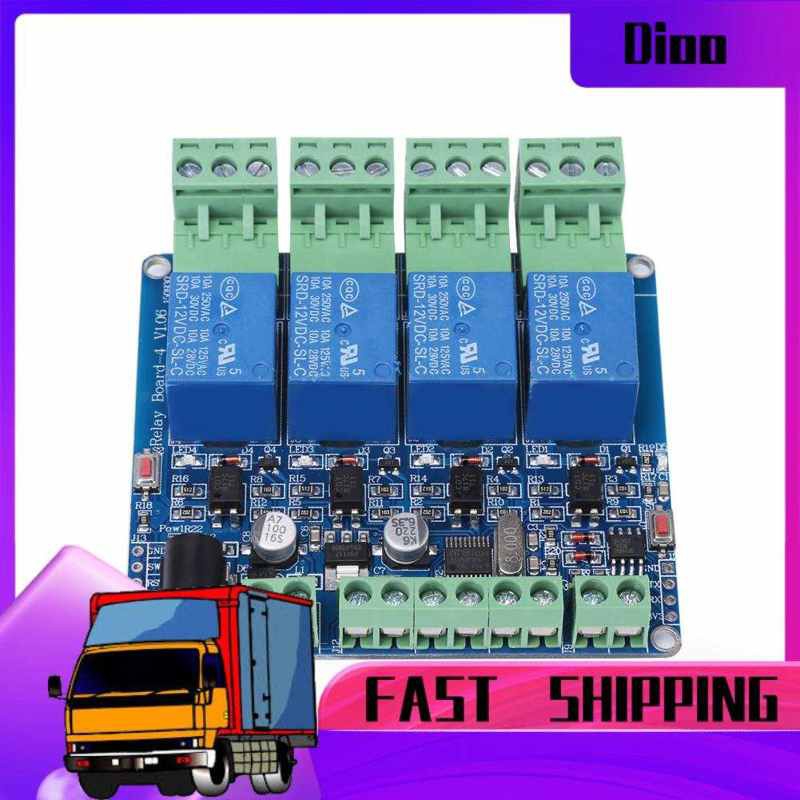 Dioo 4channel relay module board stm8s103f3 microcontroller rs485 ...