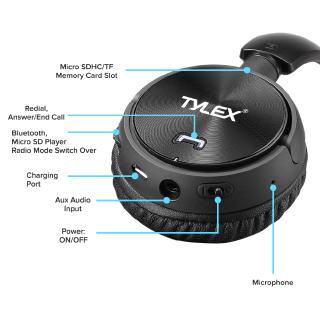 Tylex Q2 Wireless Headset with Built-in Microphone App Control Support ...