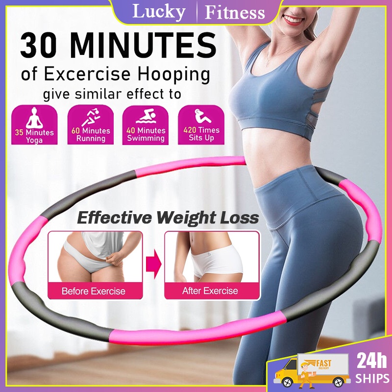 Weighted Hula Hoop Adult Segments Removable Foam Fitness Hula Hoop Fat Burning Healthy hola hoop ...