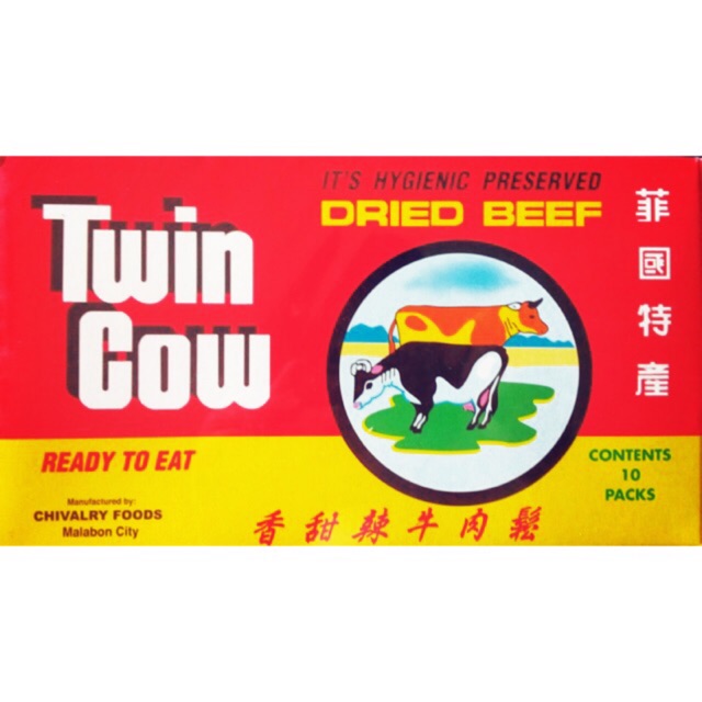 Twin Cow Dried Beef Hygienic Preserved 10 packs Ready to Eat | Shopee ...