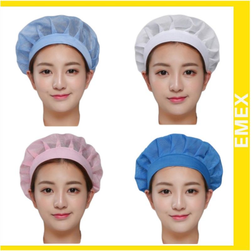 Hairnet Adjustable Kitchen & Production Hairnet Cap Mesh in Different ...