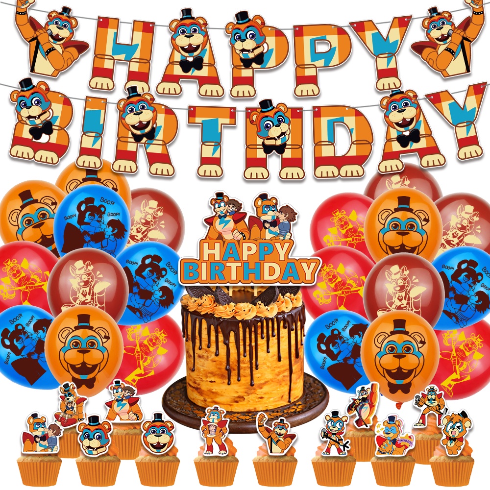 Five Nights at Freddy's FNAF Birthday Party Decorations Security Breach ...