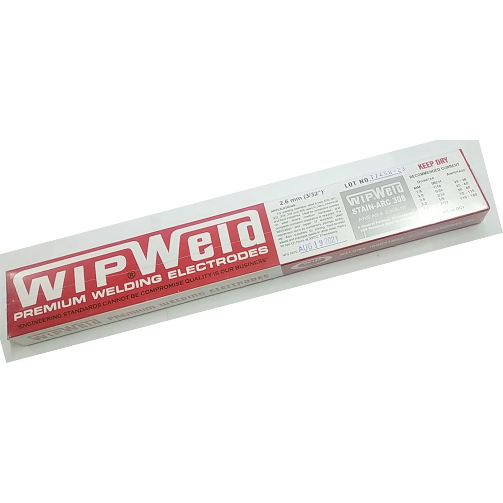 WIPWELD SS WELDING ROD 3/32" 2.6MM T308 STAINLESS STEEL ( 1 KILO ...