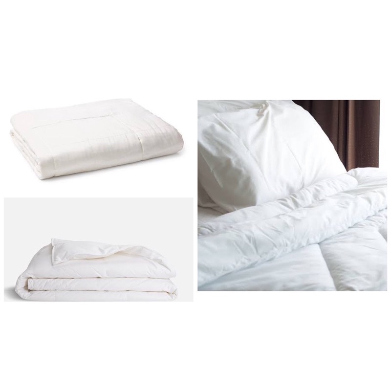 Thin Plain white comforter/duvet filler double size(150x200cm) | Shopee ...