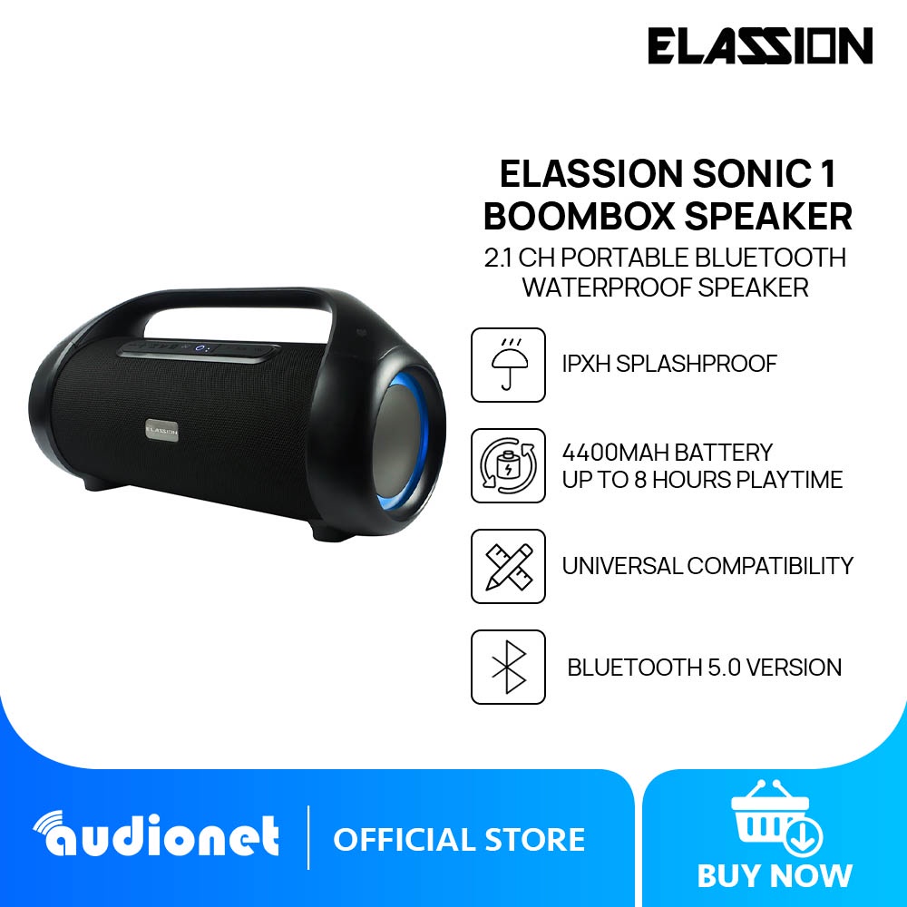 Elassion Sonic 1 Boombox Bluetooth Speaker | Shopee Philippines