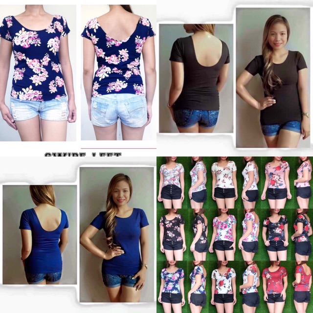 Scoop Back Design Top | Shopee Philippines