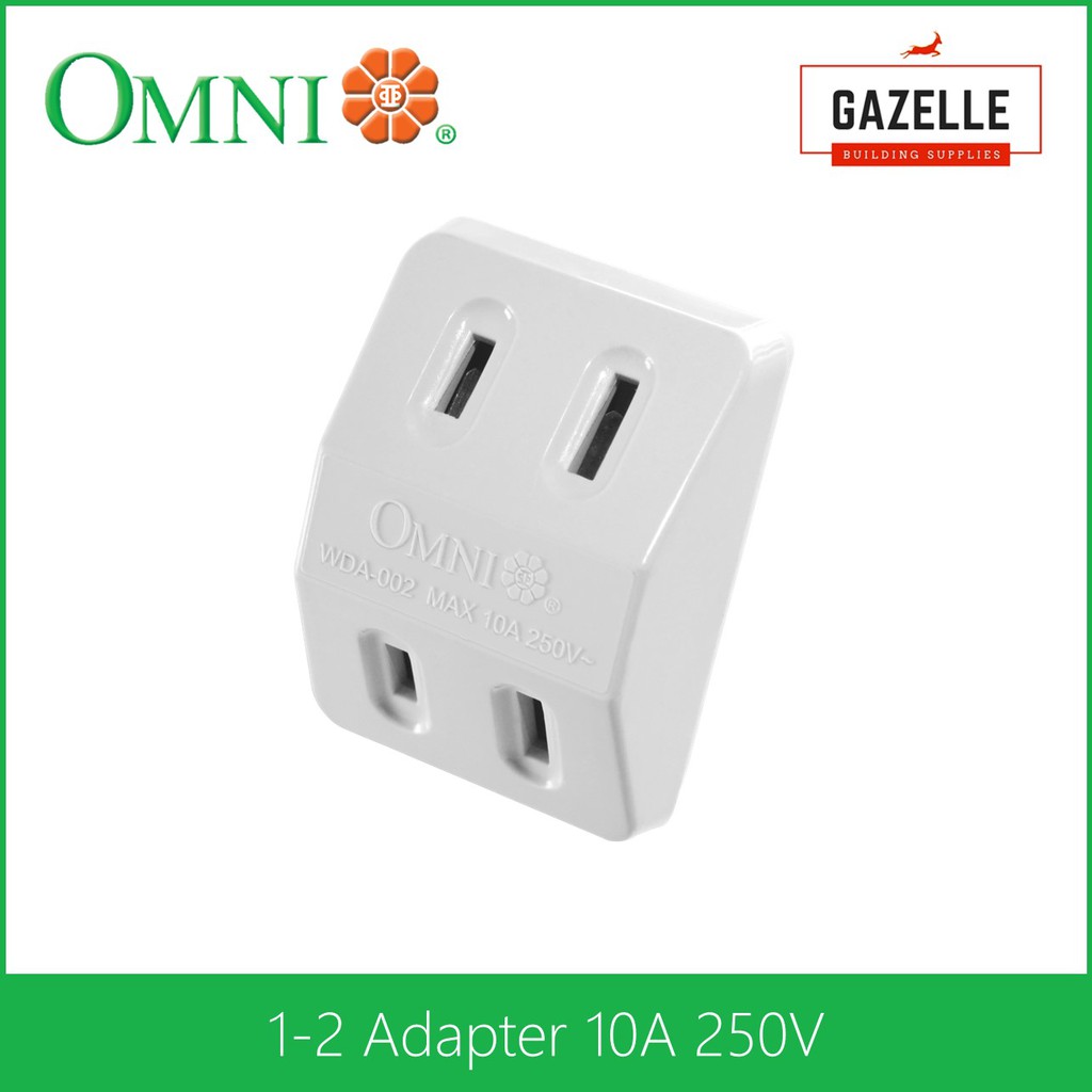 Omni 1-2 Adapter Flat Socket Plug Outlet Adapter WDA-002 | Shopee ...