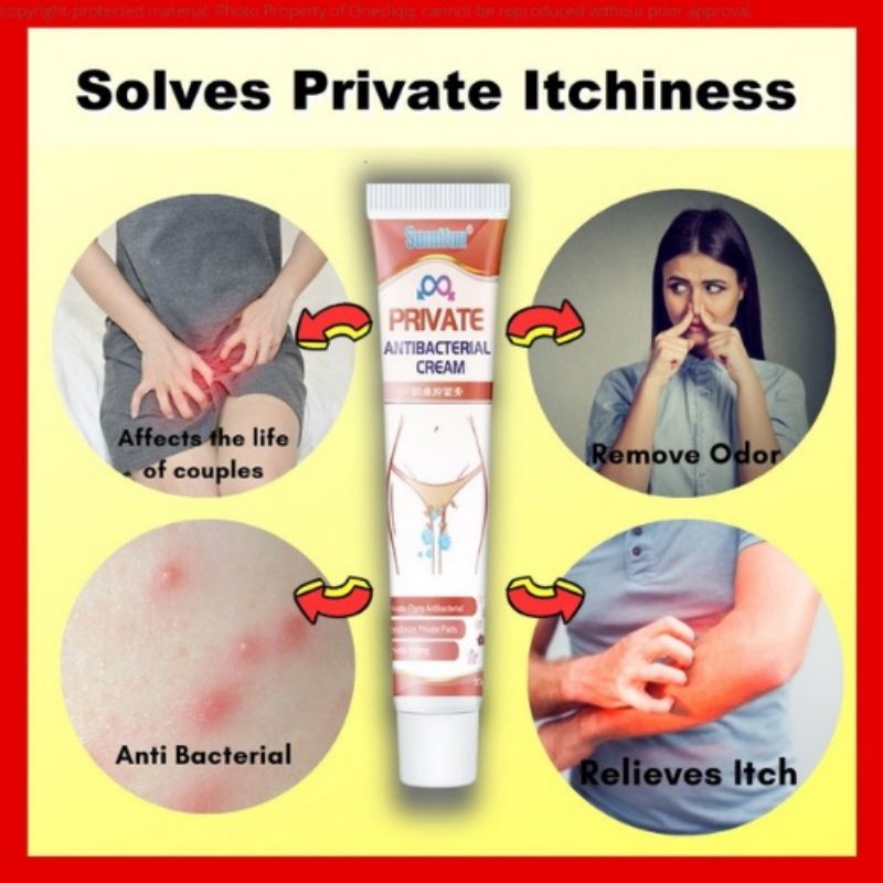 Private Itching Cream Anti Bacterial Ointment Dermatitis Pruritus