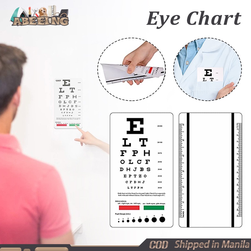 Snellen Eye Chart Wall Chart Eye Charts For Eye Exams | Shopee Philippines