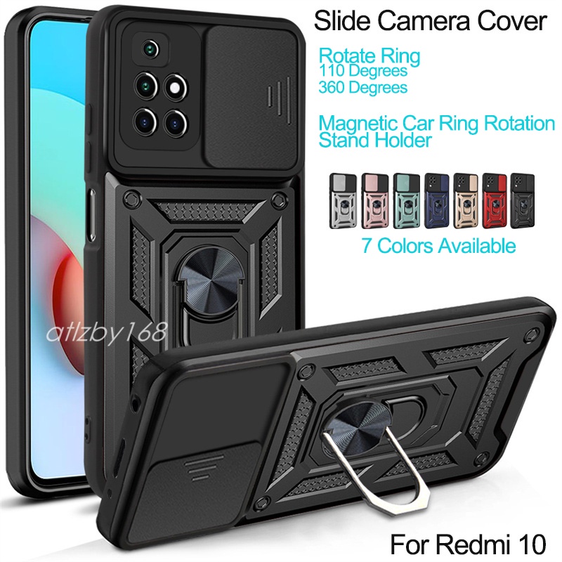 For Xiaomi Redmi 10 9T 9C 9A 9 Camera Lens Slide Back Cover Shockproof ...