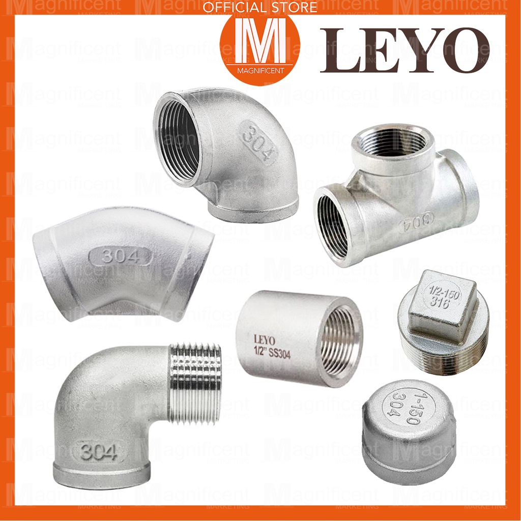 Leyo Stainless Steel 304 Pipe Fittings 1 Inch | Shopee Philippines