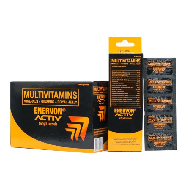 Enervon Activ (Multivitamins + Minerals + Ginseng + Royal Jelly) x100 ...