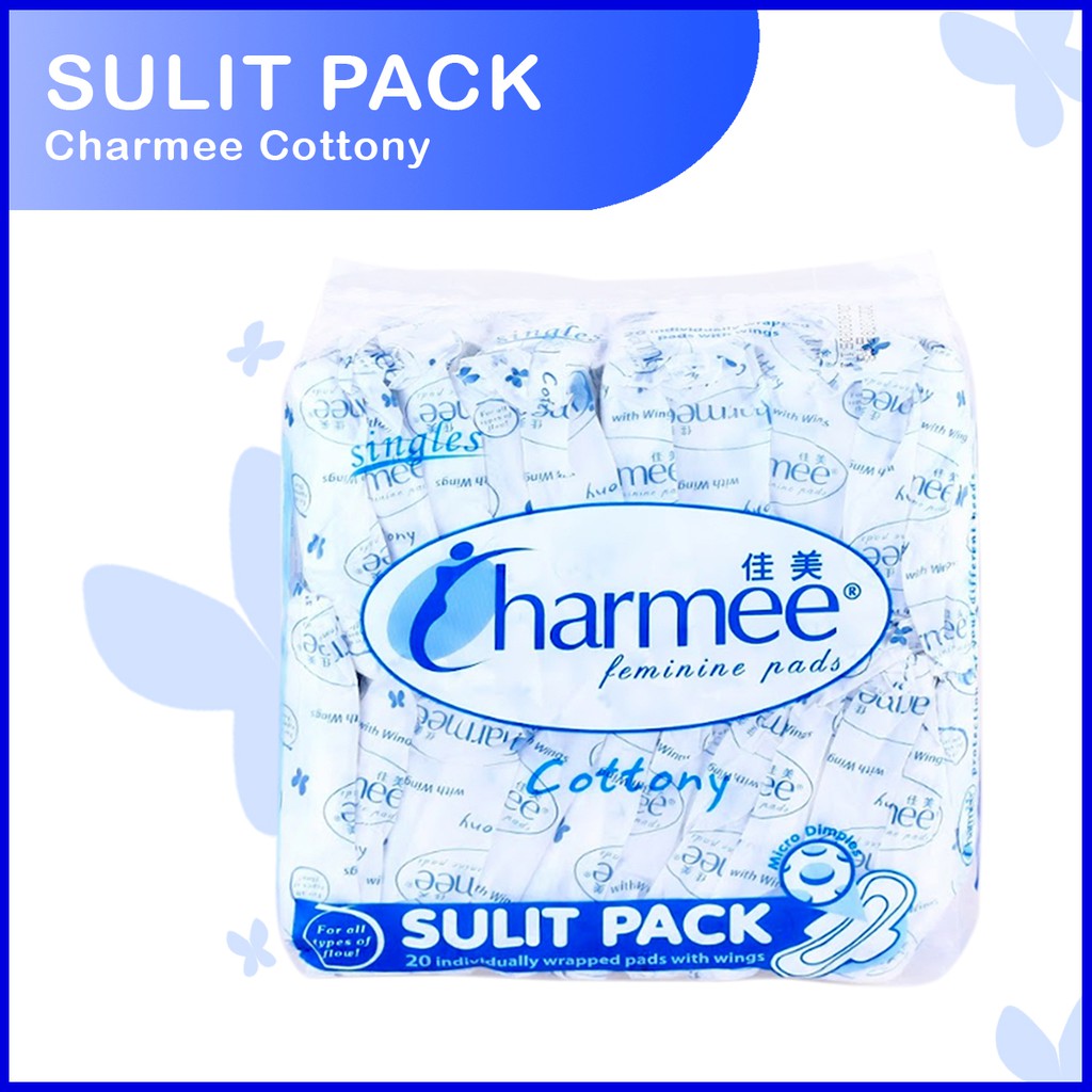 Charmee Sanitary Napkin All-Flow w/ wings Sulit Pack 20's | Shopee ...