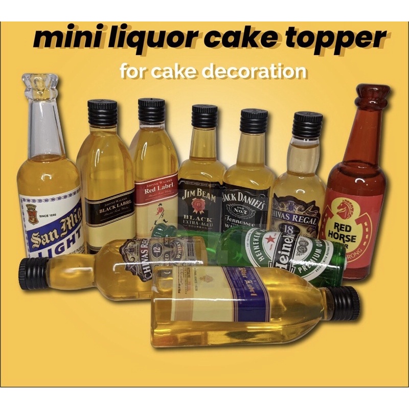 Cake Topper Mini Liquor Alcohol Decoration(display Only) | Shopee ...