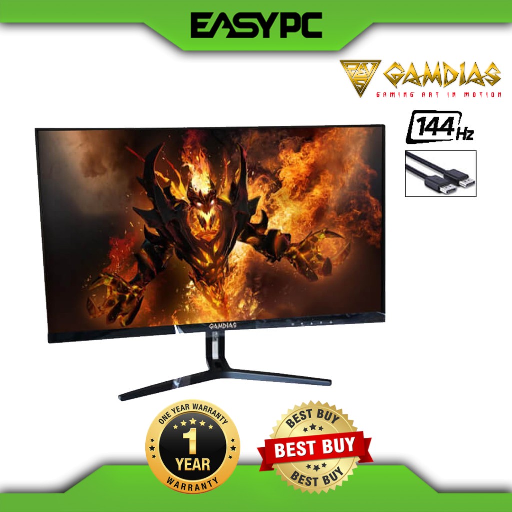 Gamdias Atlas HD236C 24″ Curved 144HZ 5ms FreeSync and GSYNC Mode ...