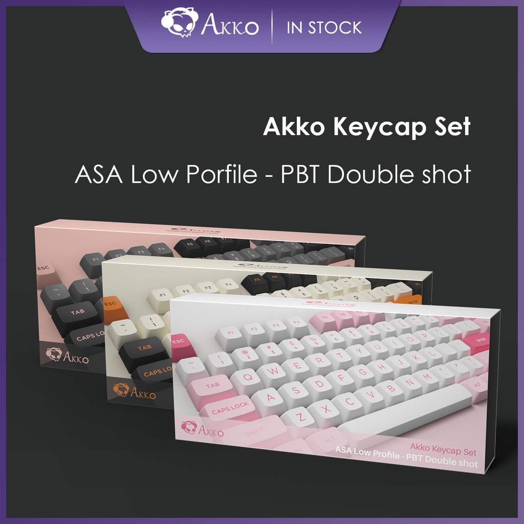 Akko 155-Key Full Keycap Set, ASA-low PBT Key Cap, 7u / 6.25u Spacebar ...